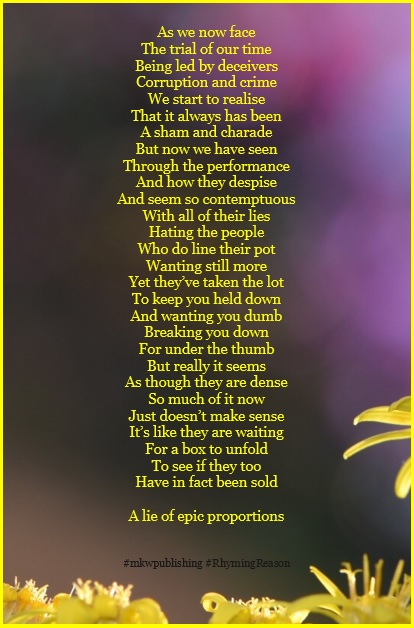 As we now face… (poetry) | MKW Publishing